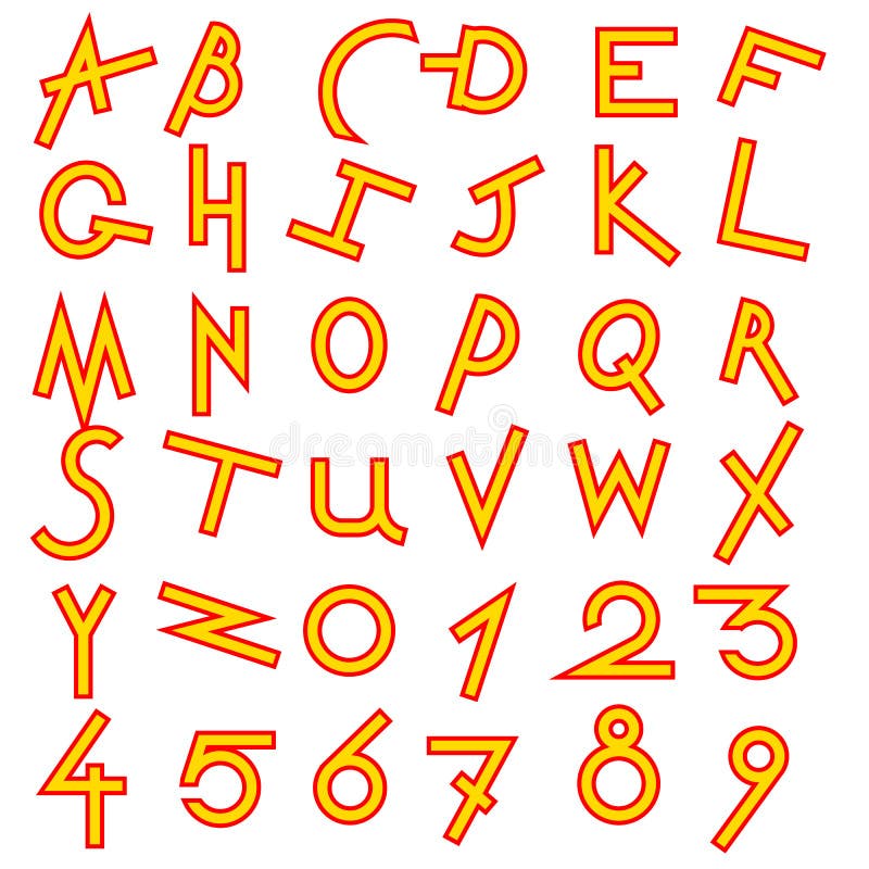 Decorative Alphabet Vector Set Stock Vector - Illustration of graphic ...