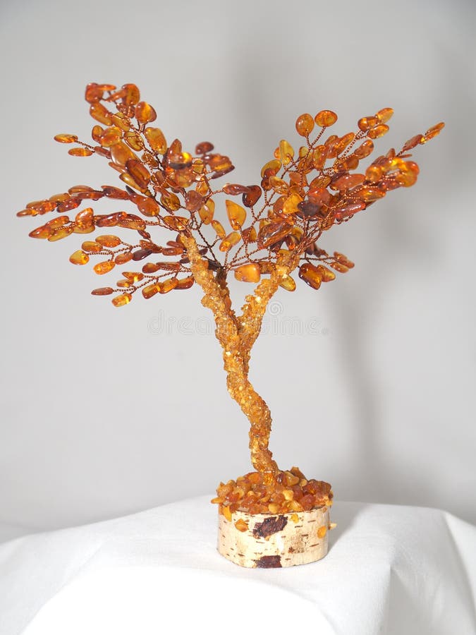 Decorative amber tree stock photo. Image of amber, yellow - 304939278