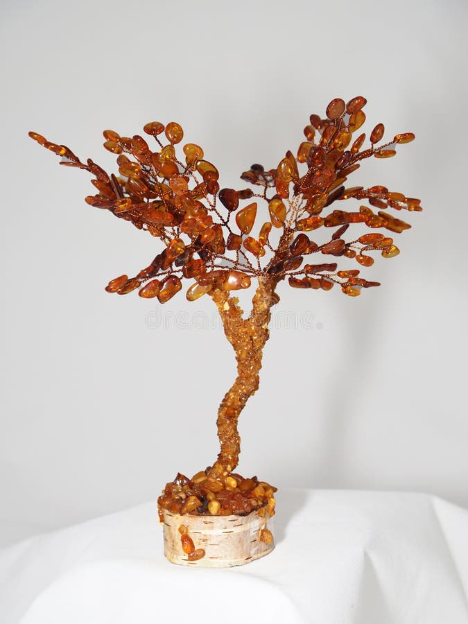 Decorative amber tree stock photo. Image of leaves, amber - 304939302