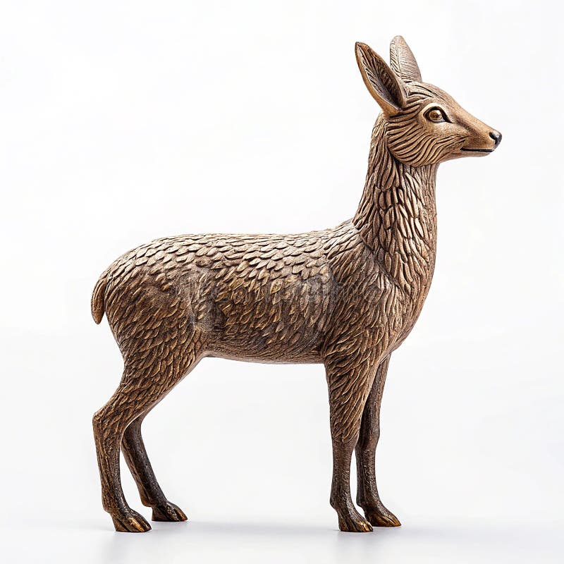 Decorative Animal Sculpture on White Background Stock Illustration ...