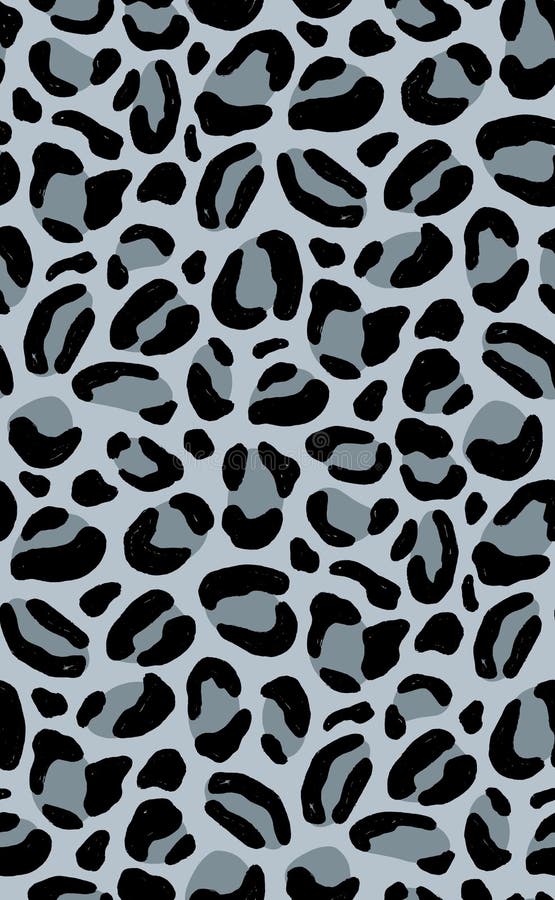 Decorative Animal Seamless Pattern with Wild Snow Leopard Coat Texture ...