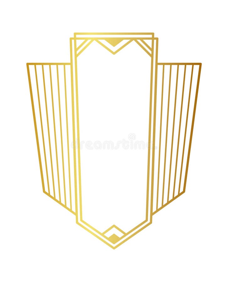 Decorative Antique Art Deco Element Stock Vector - Illustration of embellishment, shape: 351281018