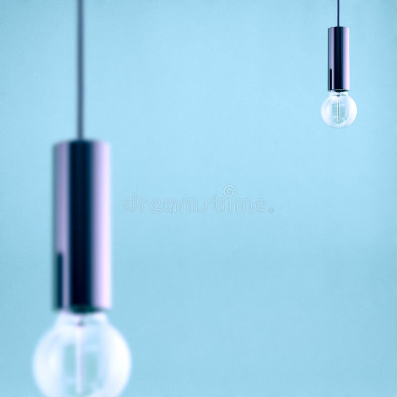 Decorative Antique Edison Style Filament Light Bulb on Light Blue ...