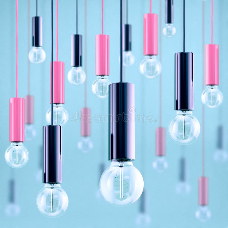 Decorative Antique Edison Style Filament Light Bulb on Light Blue ...