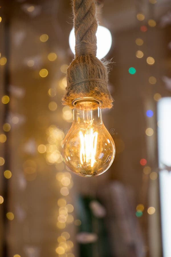 Decorative Antique Edison Style Light Bulbs Stock Image - Image of ...