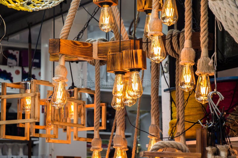 Decorative Antique Edison Style Light Bulbs Stock Photo - Image of ...