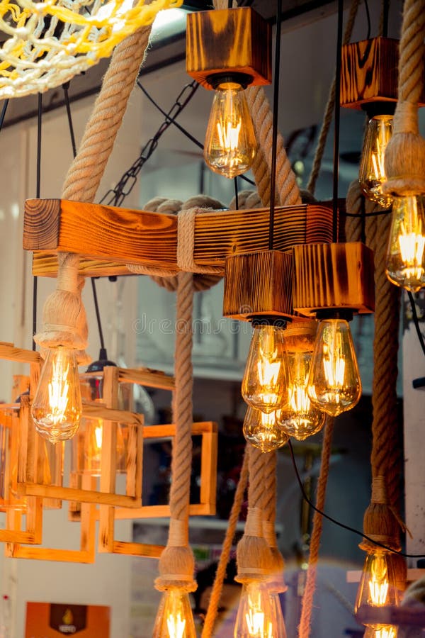 Decorative Antique Edison Style Light Bulbs Stock Photo - Image of ...