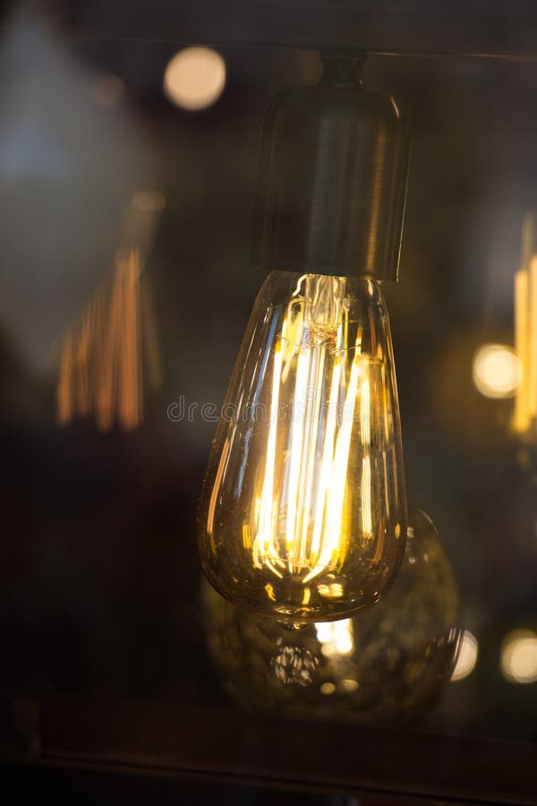 Decorative Antique Edison Style Light Bulbs Stock Image - Image of ...