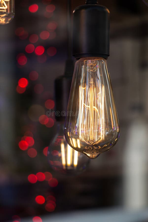 Decorative Antique Edison Style Light Bulbs Stock Photo - Image of ...