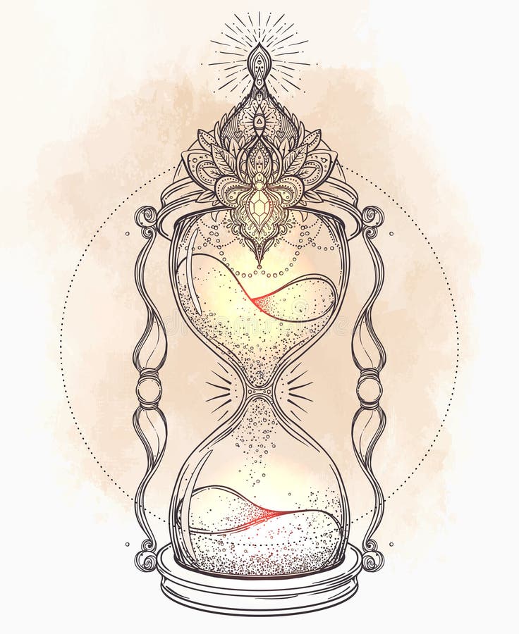 Ancient Hourglass Drawing