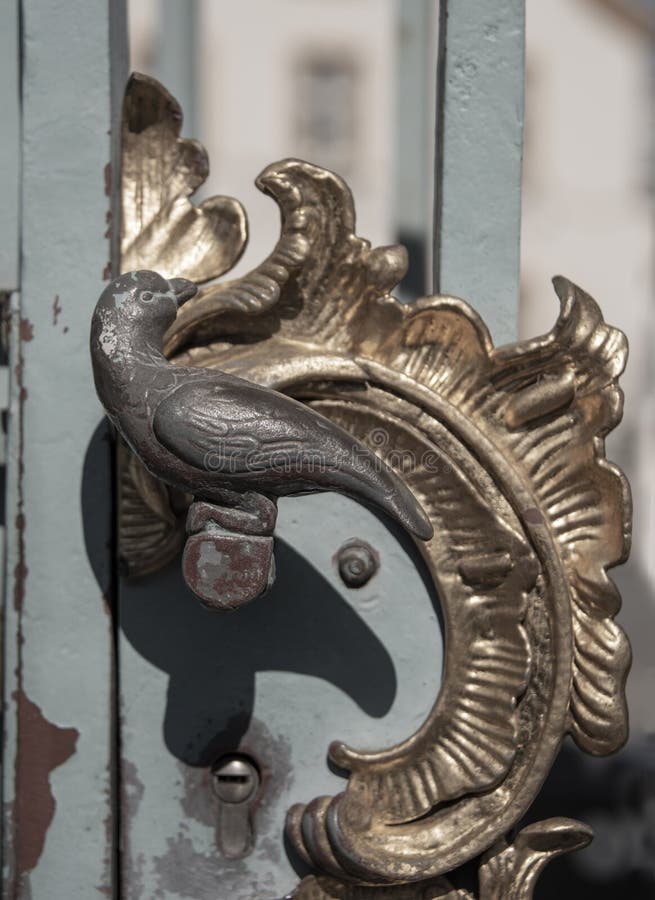 Bird door handle stock image. Image of decorative, decoration - 244215633