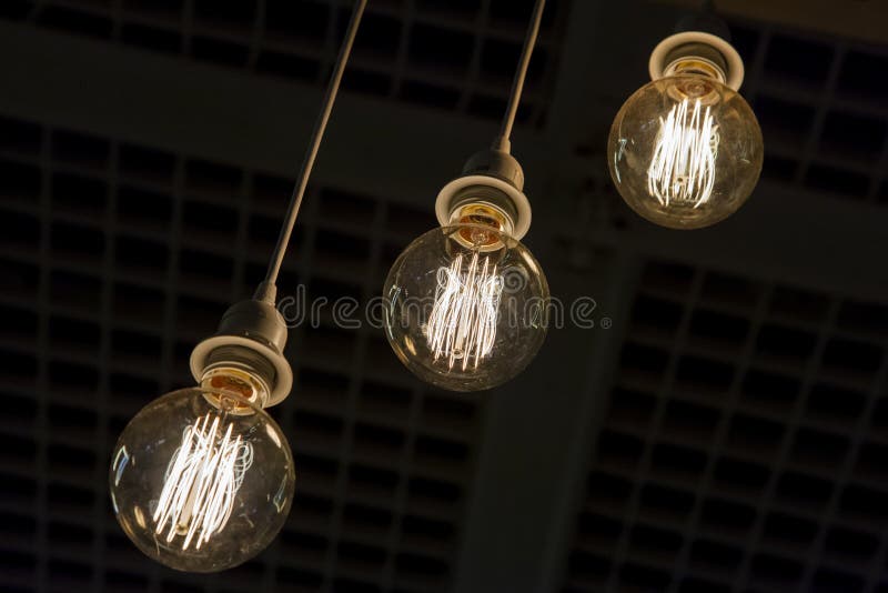 Decorative Antique Style Light Bulbs Stock Image - Image of retro ...