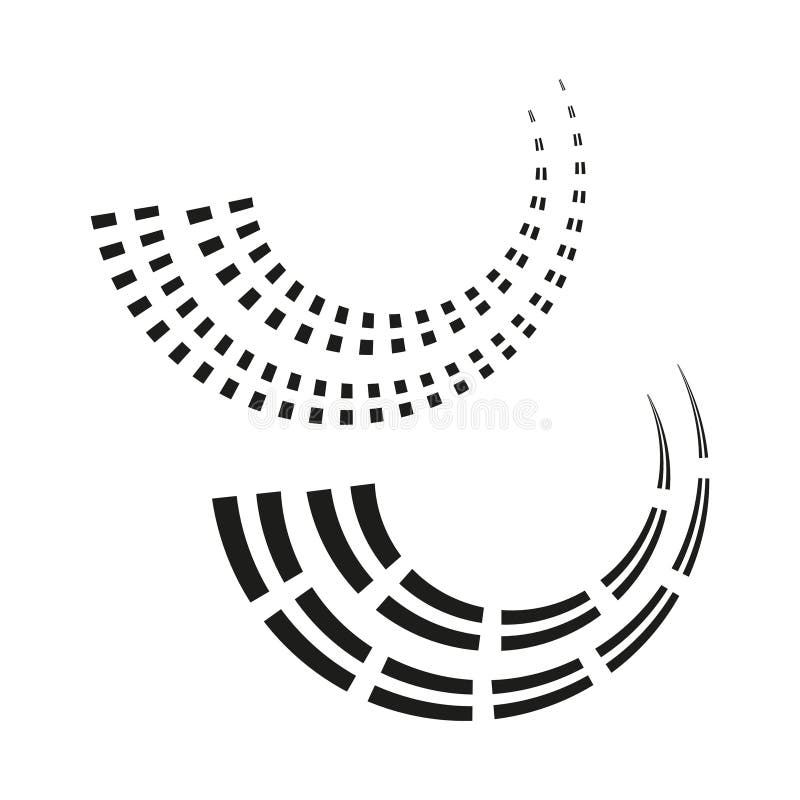 Decorative Arc Pattern. Geometric Semicircle Shapes. Vector Abstract ...