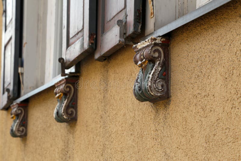Architectural Elements Under the Windows for Fastening the Shutters ...