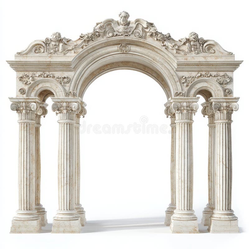 A Decorative Archway Featuring Ornate Carvings and Columns, Showcasing ...