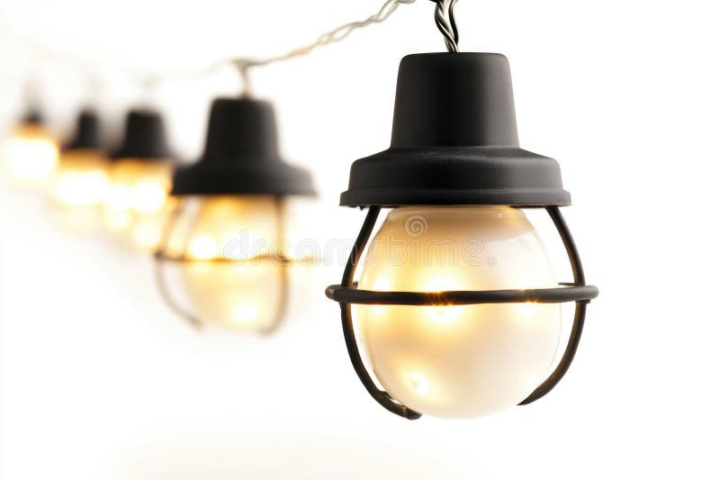 Decorative Arrangement String Lights Hanging Ceiling Stock Photos ...