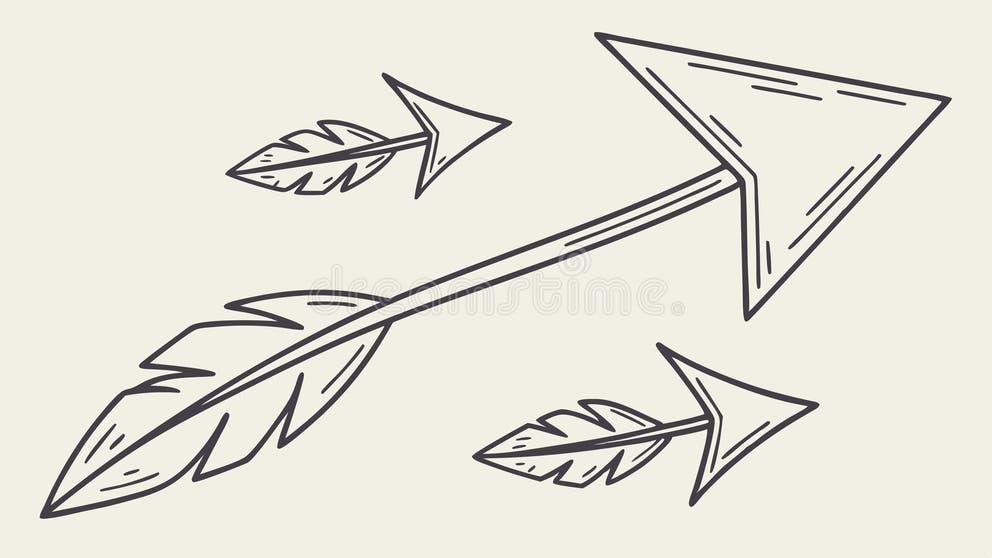 Decorative Arrows with Feathered Details, Vector Design Generative AI ...