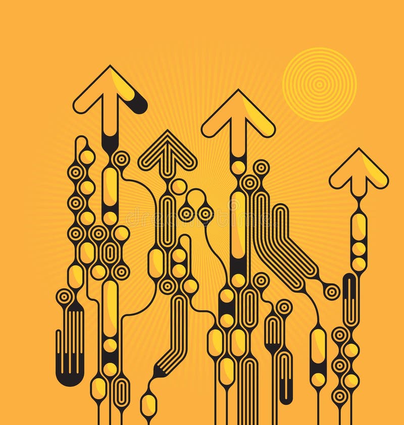 Decorative Arrows stock vector. Illustration of abstract - 33884535