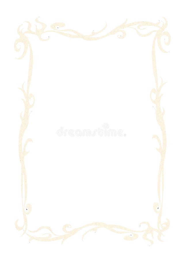 Decorative Art Nuovo Floral Blank Frame Pattern Vertical Format with ...