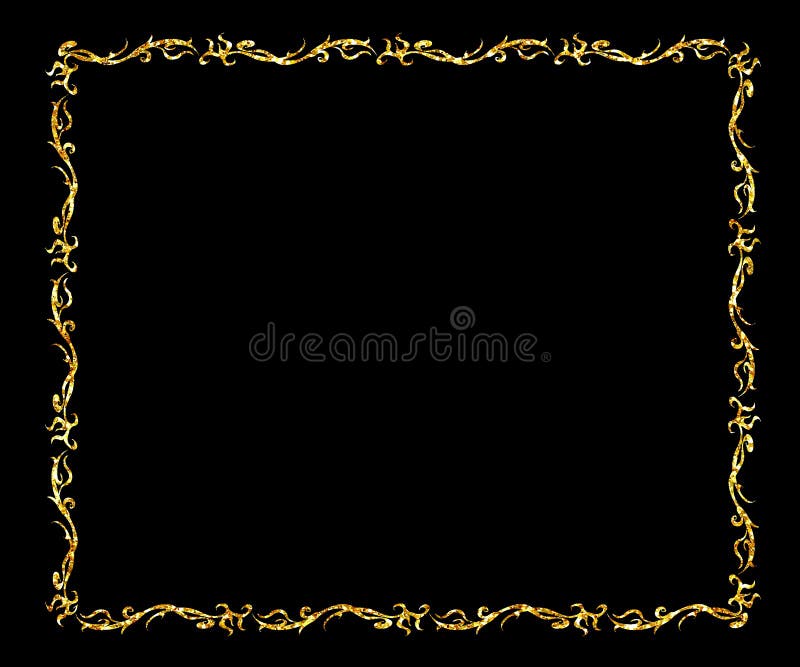 Decorative Art Nuovo Floral Blank Frame Pattern Vertical Format with ...