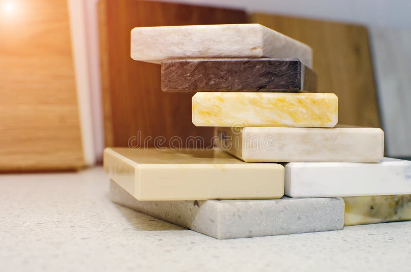 Decorative Artificial Stone in Samples. Finishing Material, Interior ...