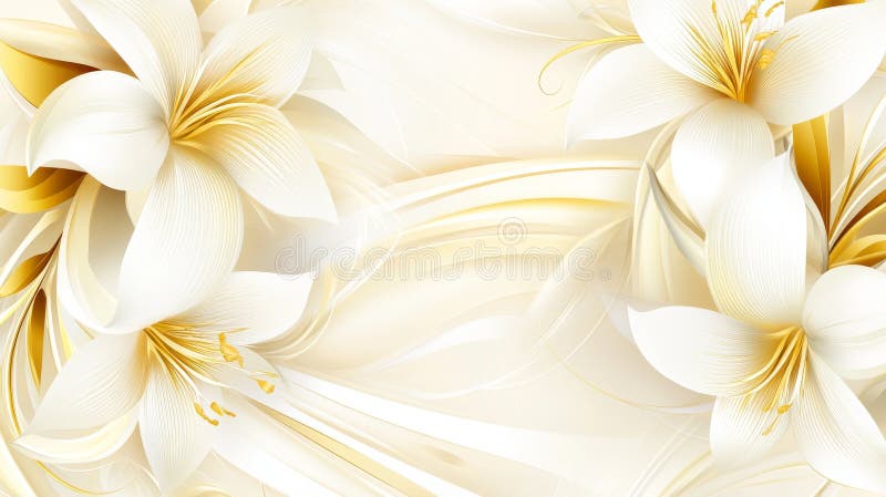 A Decorative and Artistic Golden Floral Relief Pattern with Texture ...