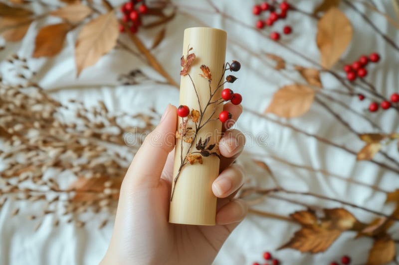 Decorative Autumn-Themed Handheld Object Stock Illustration ...