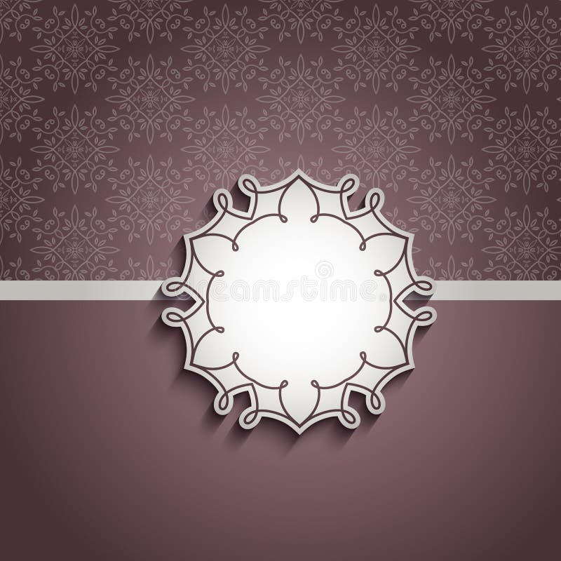 Decorative Background with Blank Label Stock Vector - Illustration of ...