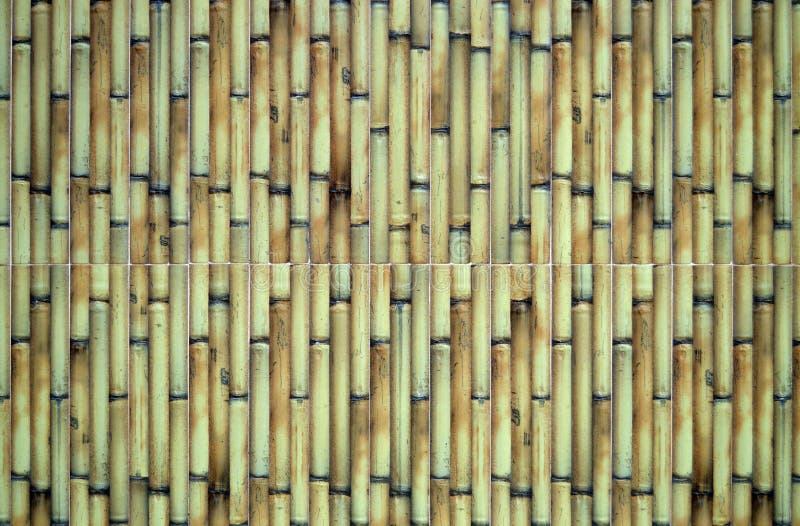 Surface Front Wall of Ceramic Pattern Tiles Imitating Bamboo Canes ...