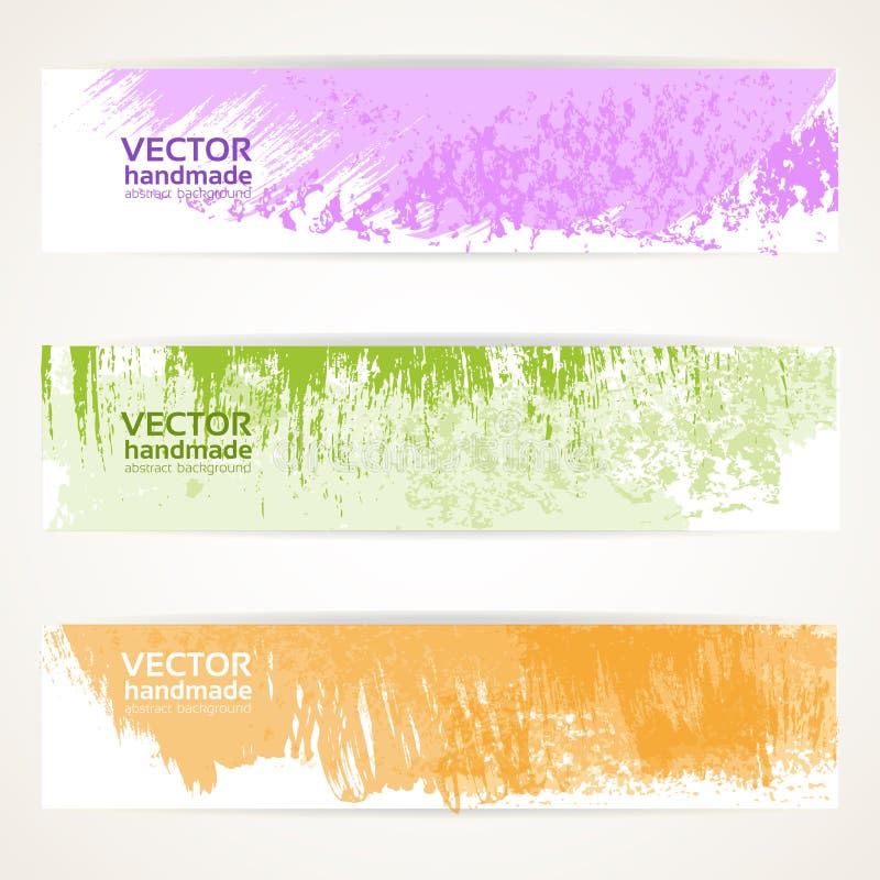 Decorative Background Color Vector Banners with Texture Paint Stock ...
