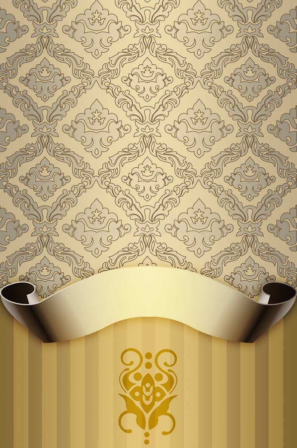 Decorative Background with Decorative Scroll and Patterns. Stock ...