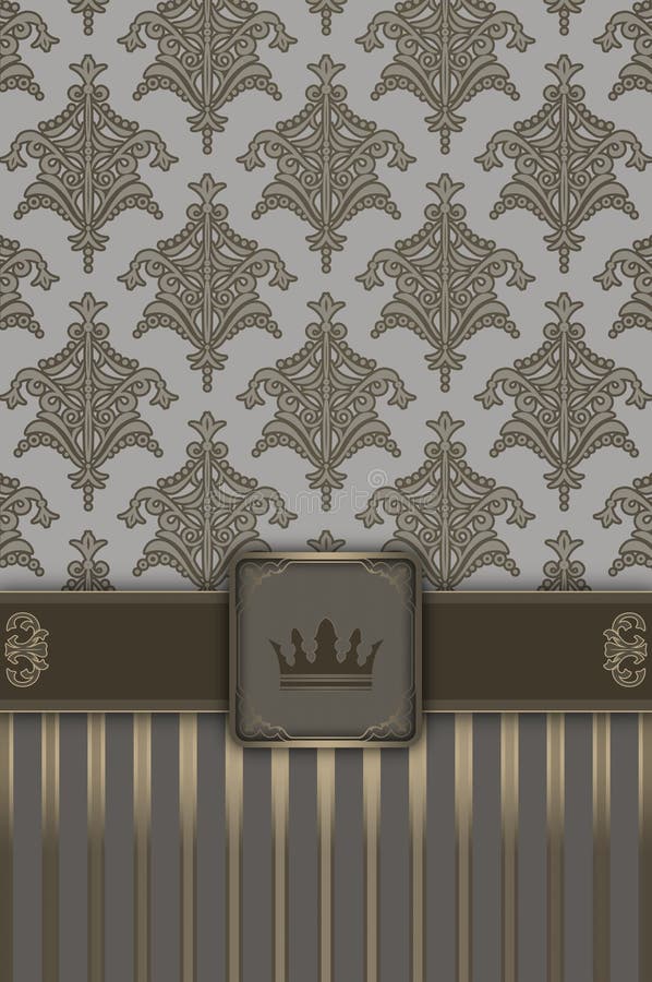 Decorative Background with Elegant Border and Patterns. Stock ...