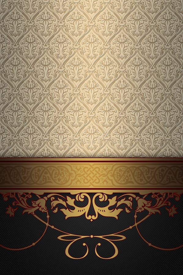 Gold Decorative Background. Stock Illustration - Illustration of ...
