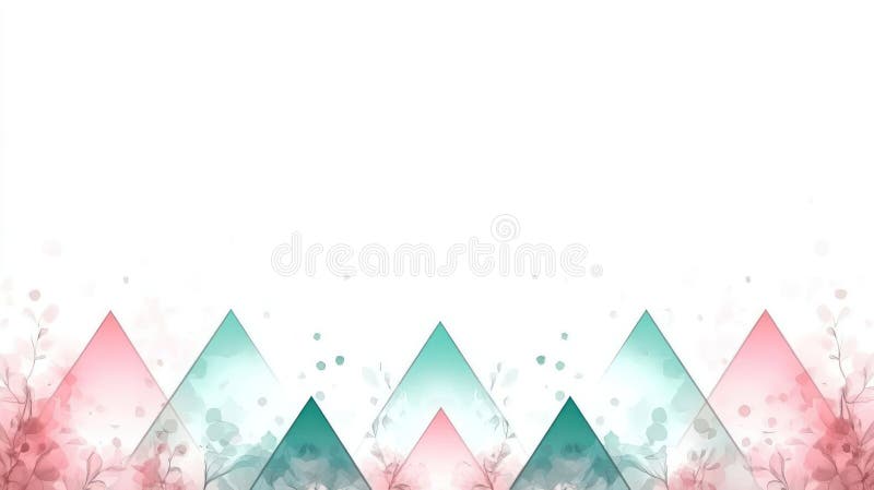A Decorative Background Featuring Layered Triangles in Soft Colors with ...