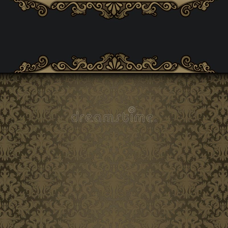 Decorative Background with Gold Pattern. Stock Illustration ...
