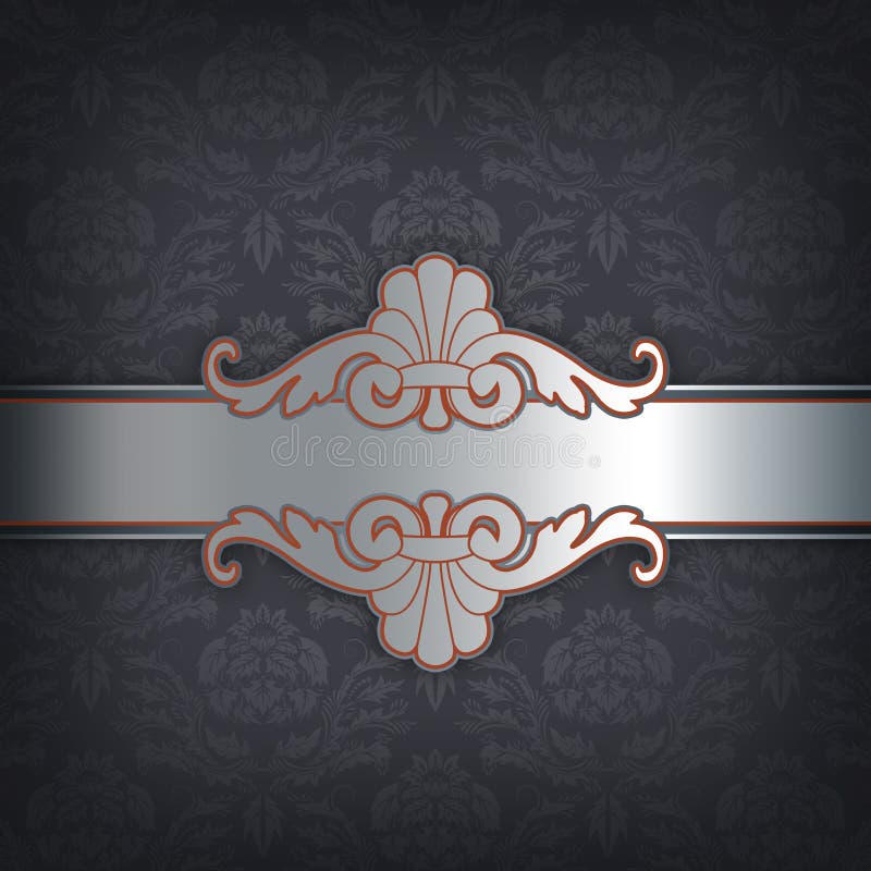 Decorative Background with Silver Border. Stock Illustration ...