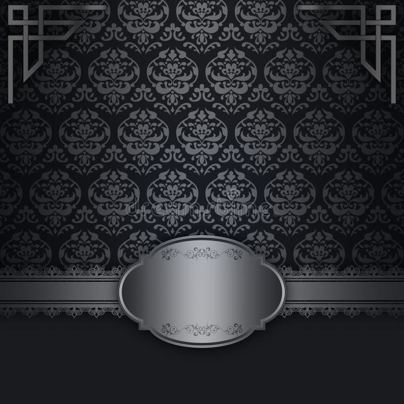 Decorative Background with Silver Patterns. Stock Illustration ...