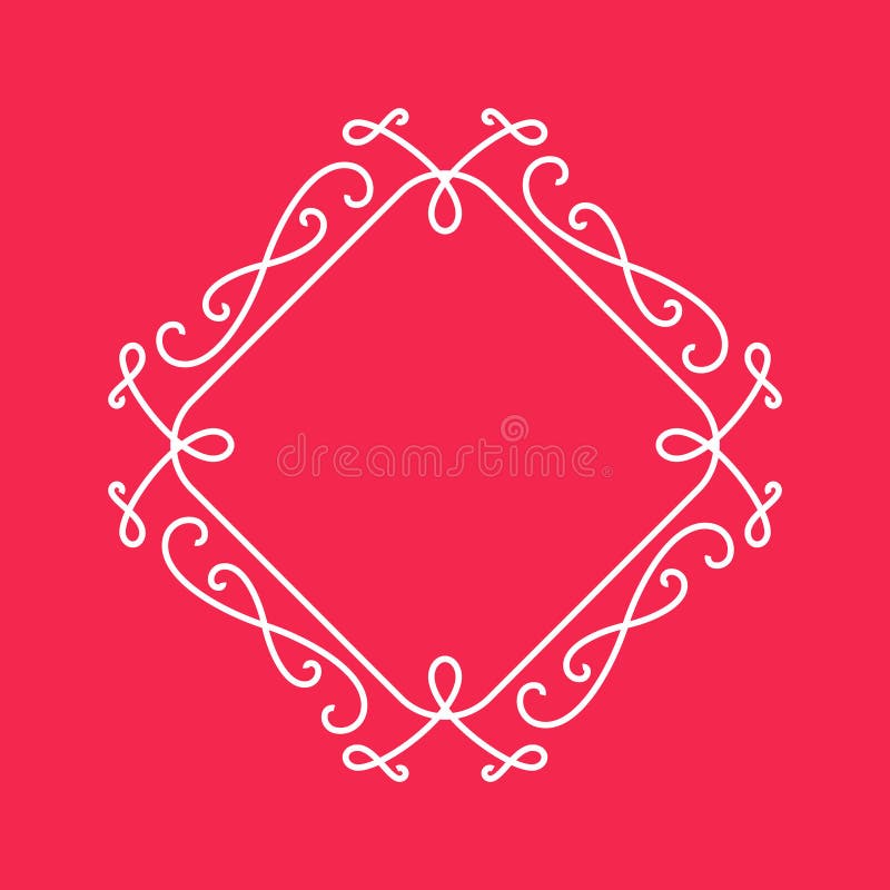Elegant Vintage Border for Monograms. Decorative Badge for Retro Stock ...