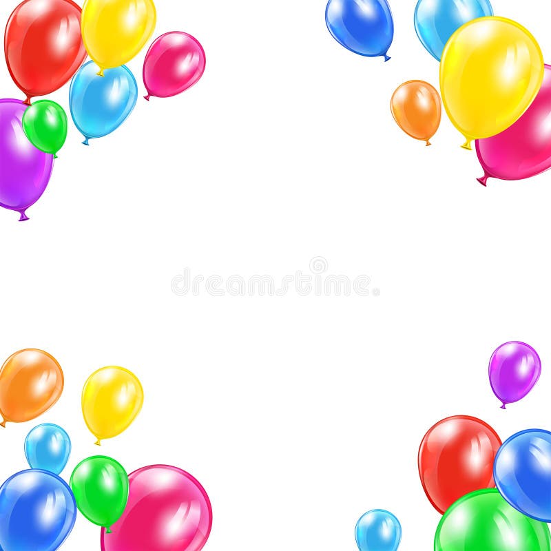 Balloons border / frame stock vector. Illustration of green - 19549269