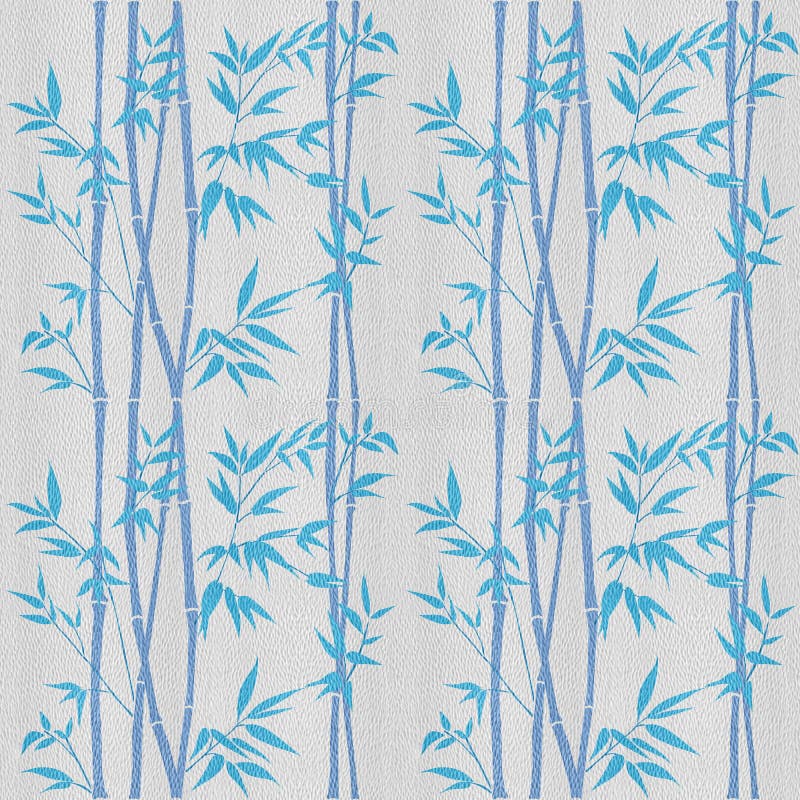 Decorative Bamboo Branches. Bamboo Forest Background. White-blue ...
