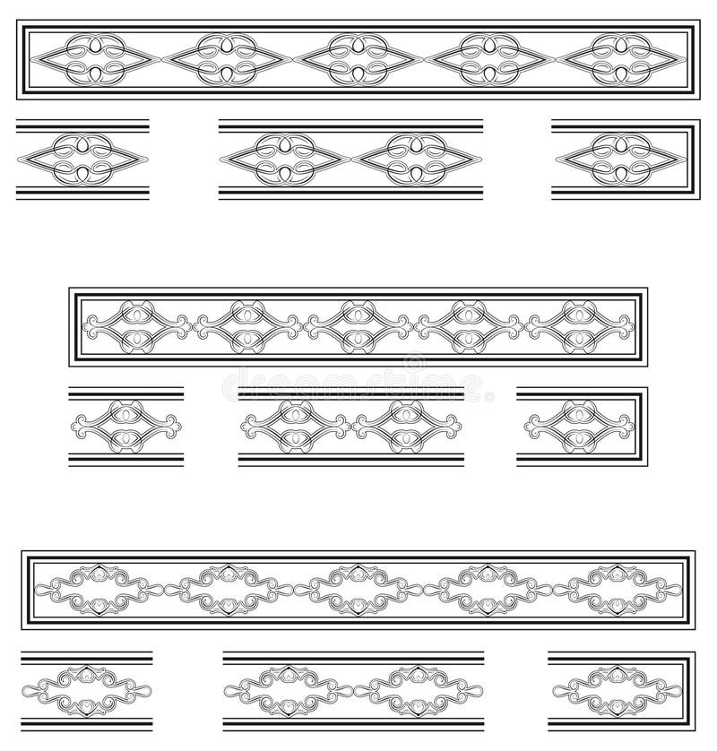 Decorative bands stock vector. Illustration of band, ornate - 41743692