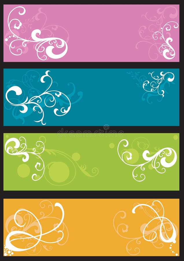 Decorative banners stock vector. Illustration of template - 4657852
