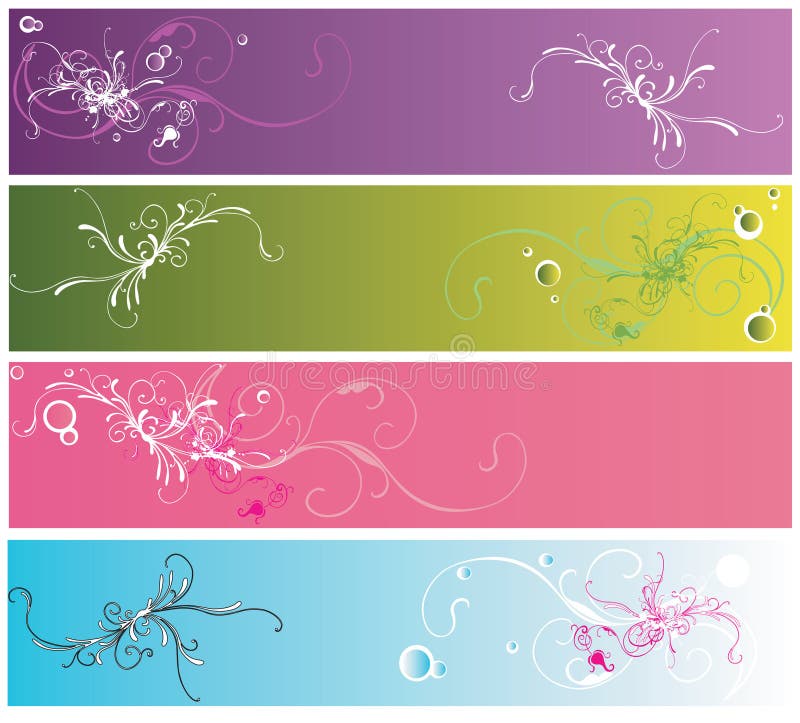 Decorative banners stock vector. Illustration of design - 6971842