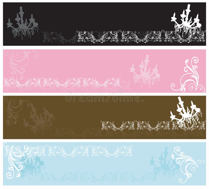 Decorative banners stock vector. Illustration of ornamental - 8488744
