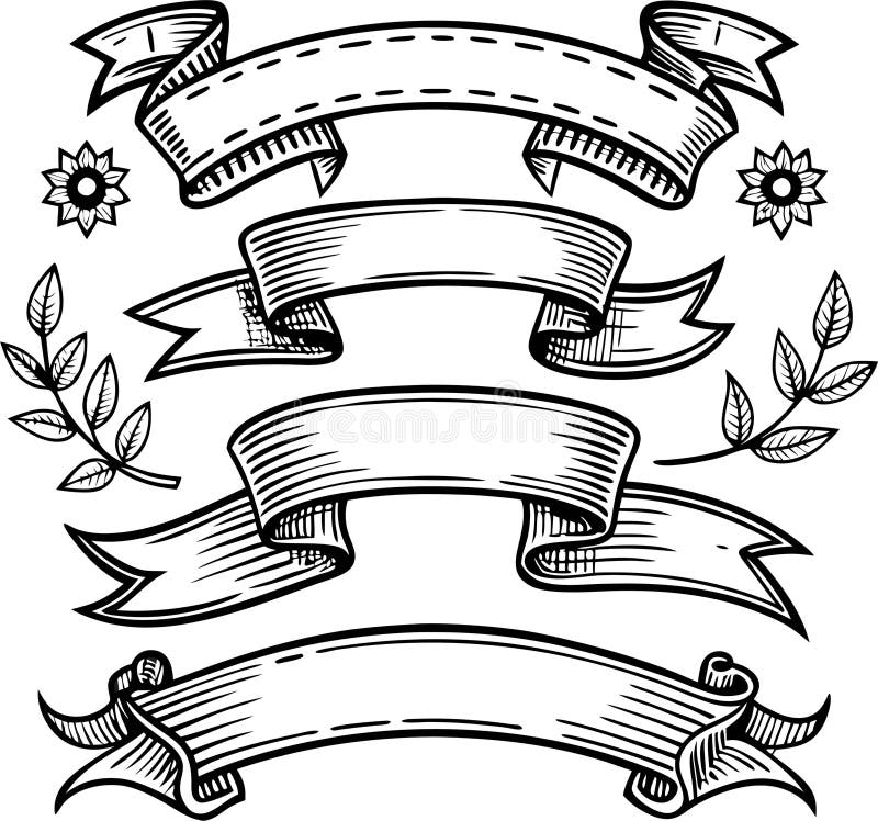 Decorative Banners with Floral Elements Vector Set Stock Vector ...