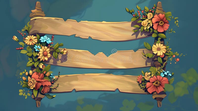 Decorative Banners in Retro Style with Floral Designs. Stock Image ...