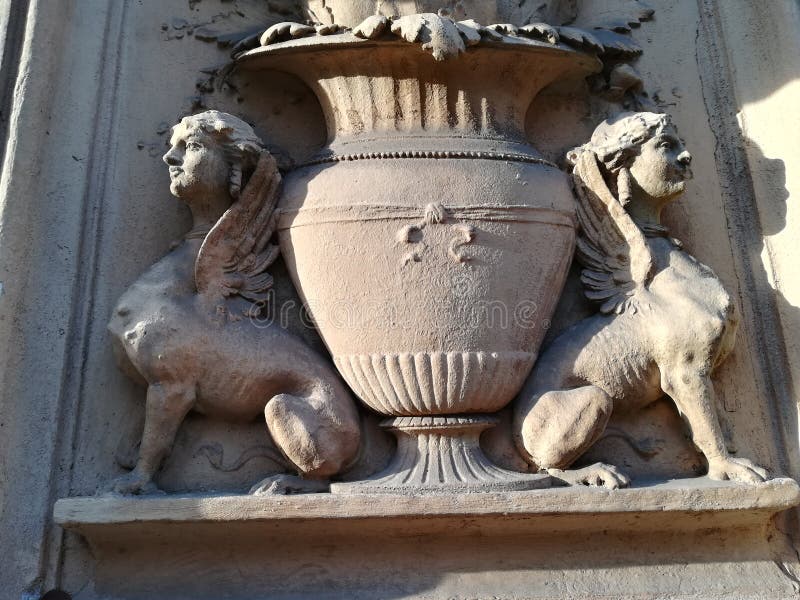 Decorative Bas-relief on the Sun Stock Photo - Image of landmark ...