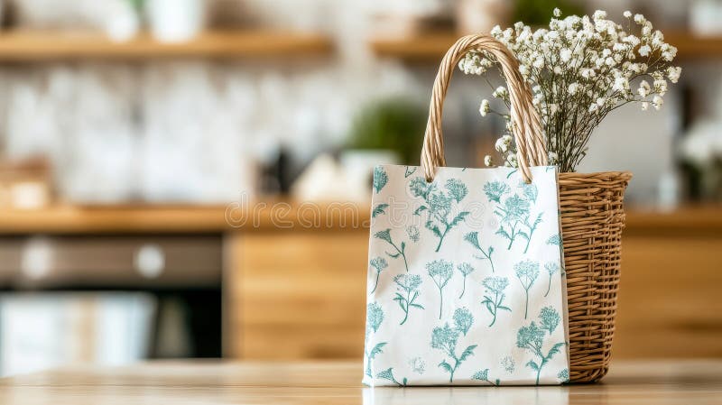 This Decorative Basket Features an Elegant Floral Design and Sturdy ...