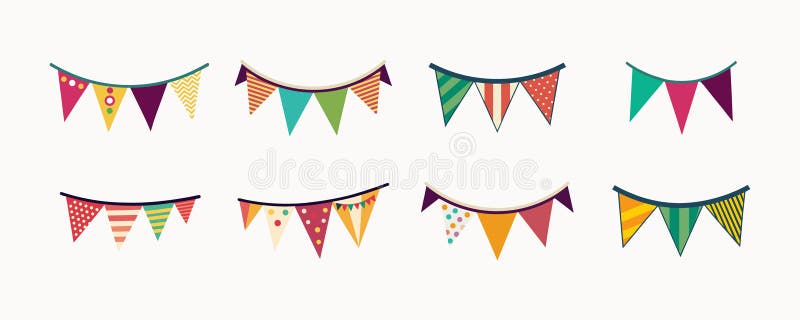 Decorative Beach Party Bunting Flags in Various Colors – Fun Summer ...