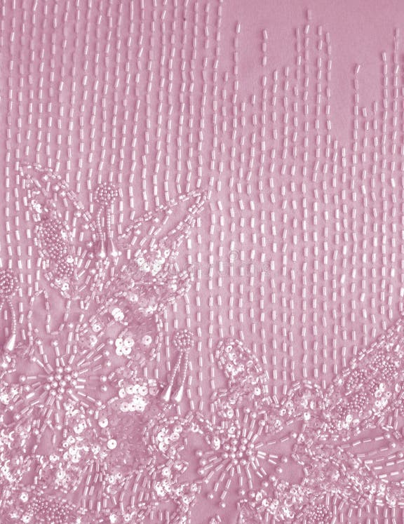 Decorative Beadwork on Pink Stock Photo - Image of tiny, fine: 7476064